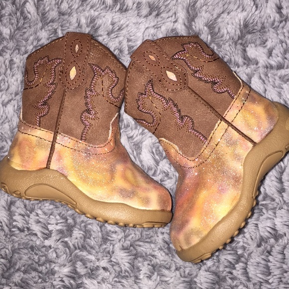 Roper | Shoes | Roper Glitter Brown Baby Boots Size 2 | Poshmark